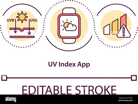 Uv Index App Concept Icon Stock Vector Image And Art Alamy