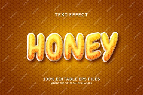 Premium Vector | Honey realistic glossy editable text effect design