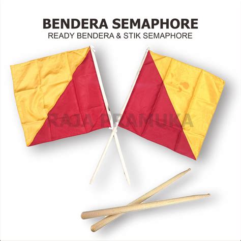 Jual Bendera Semaphore Pramuka Stick Tongkat 1 Pasang Sepasang Smaphore Semapur Shopee Indonesia