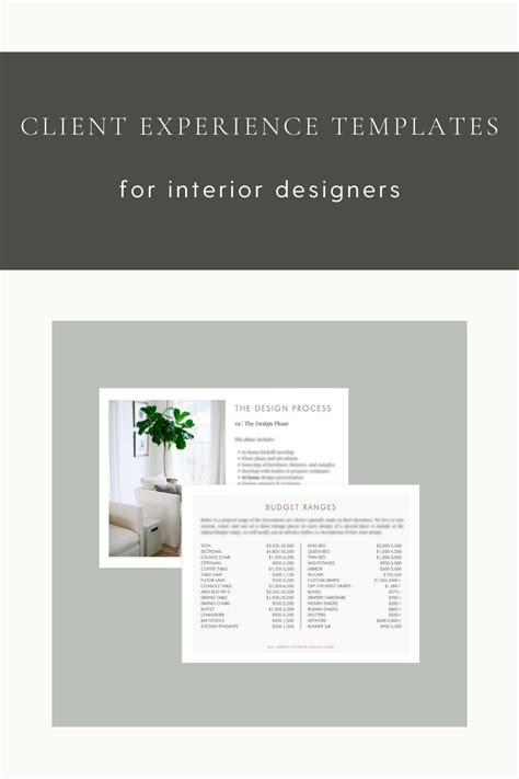 Luxury Client Experience Process Templates For Interior Designers
