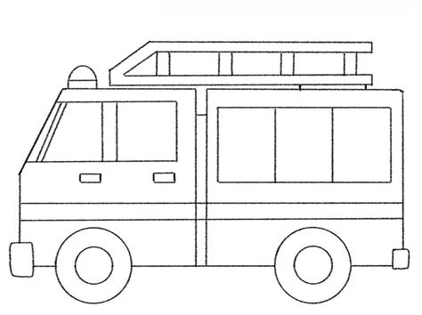 نقاشی ماشین آتش نشانی برای کودکان
