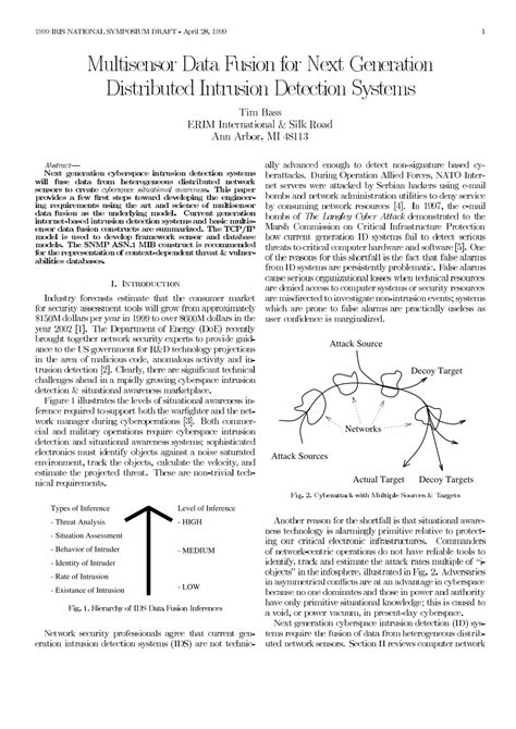 pdf multisensor data fusion for next generation distributed intrusion
