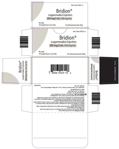 Bridion Inj 100mgml Sdv 10x2ml Merck And Co Inc