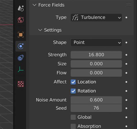 Force Fields How To Make Turbulence Work Properly On Particle