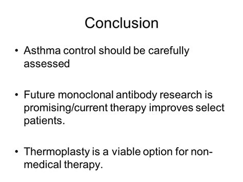 Conclusion Treatment Options For Severe Persistent Asthma Temple