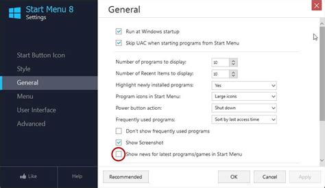 Windows Start Menu SOS Net Inc