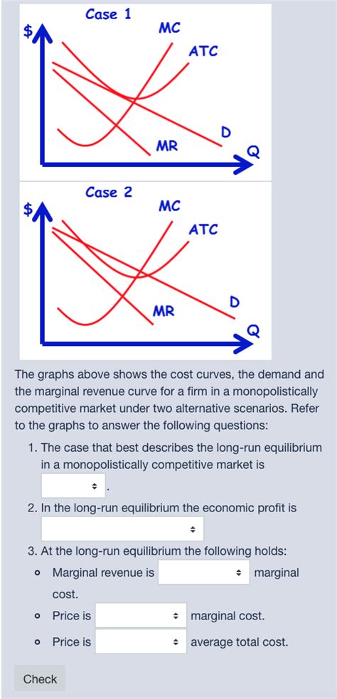 Solved Case 1 Mc Atc Mr Case 2 Mc Atc Mr The Graphs Above