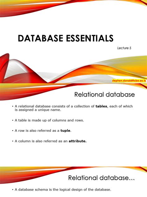 Lecture 5 Pdf Relational Model Relational Database
