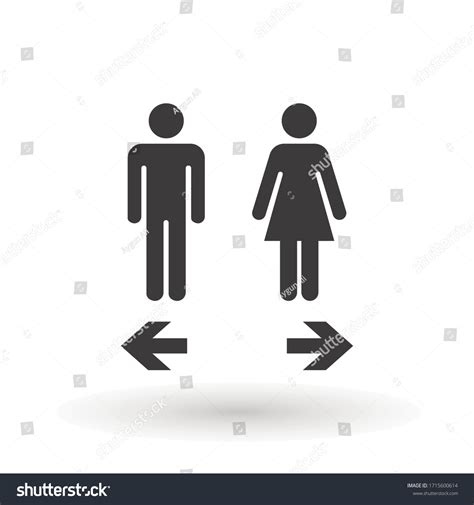 Toilet Icon Logo Wc Symbols Toilet Stock Vector Royalty Free 1715600614