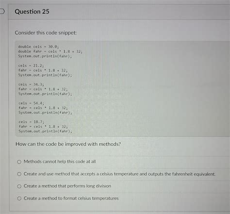 Solved Look At This Code Sample Public Static Void Bar Int Chegg Com