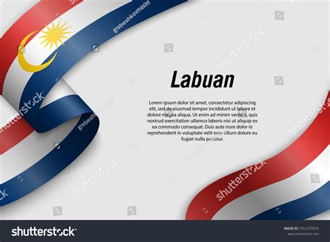 Waving Ribbon Banner Flag Labuan State Stock Vector Royalty Free