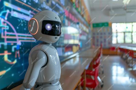 Robot In A Classroom Premium Ai Generated Image