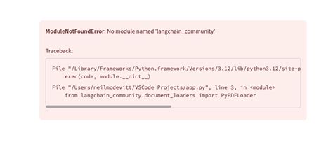 Having An Issue While Using Streamlit With Langchain Community Deployment Streamlit