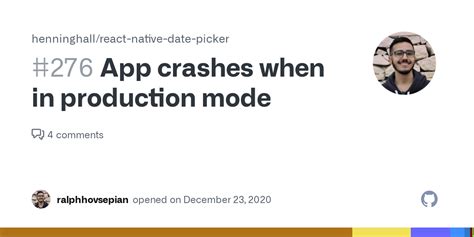 App Crashes When In Production Mode Issue Henninghall React Native Date Picker Github