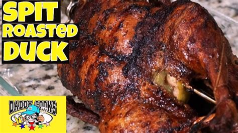 Charcoal Spit Roasted Duck Youtube