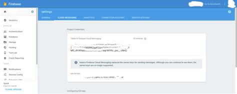 Android Firebase Cloud Messaging Replaced The Server Keys With Tokens