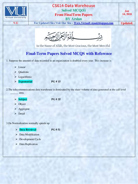 Fillable Online Cs101 Finalterm Mcqs With Reference Solved By Arslan
