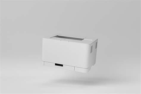 흰색 배경에 사무실에서 프린터 최소한의 개념 3d 렌더 컴퓨터 프린터에 대한 스톡 사진 및 기타 이미지 컴퓨터 프린터 종이 사무실 Istock