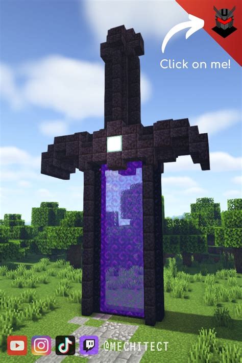 Minecraft How To Build A Nether Sword Portal Tutorial Artofit