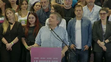 Máximo Kirchner Tenemos Que Tener Un Programa Claro