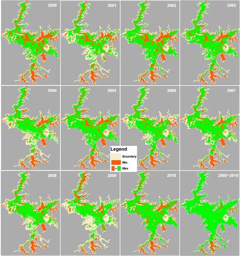 Minimum And Maximum Inundation Areas And Their Distributions For Each Download Scientific
