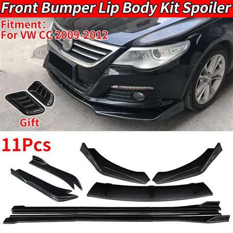 For Volkswagen Passat Cc 2009 2012 Car Front Bumper Splitters Lip Body