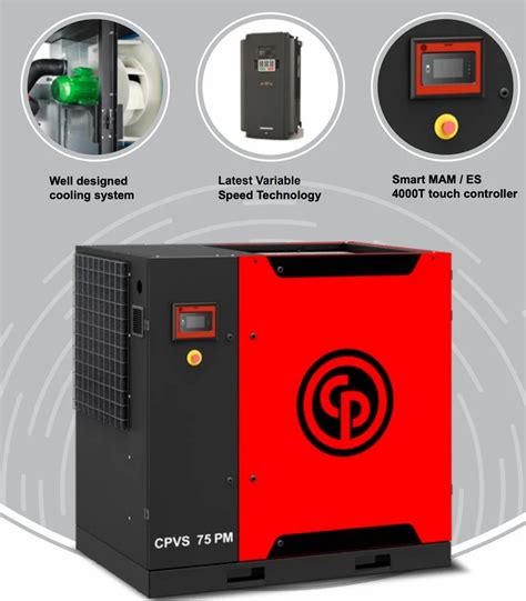 10 100 Hp Screw Compressor Cpmv Cpvs Ipm Compressors Maximum Flow Rate 7 470 Cfm At ₹ 150000