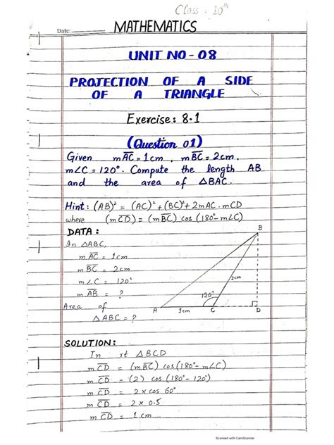 Theorem Exercises Class 10th Pdf