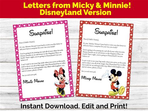 Your Going To Disney Letter