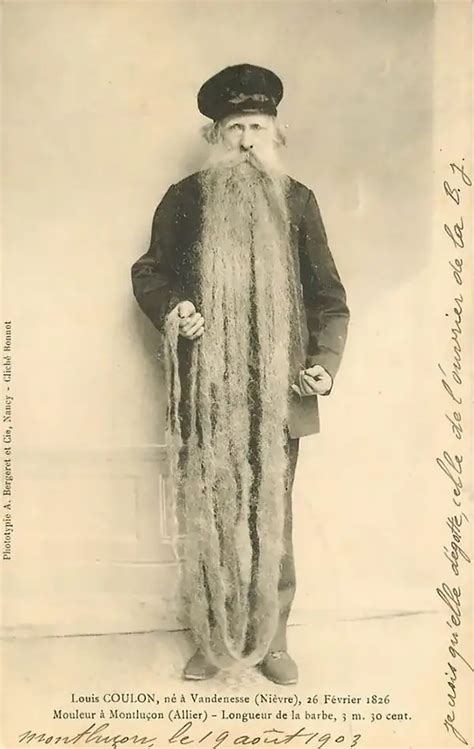 Louis Coulons Unique Portraits Known For His 11 Foot Beard Which He Used As A Nest For His