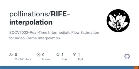 github pollinations rife interpolation eccv2022 real time