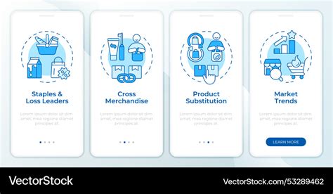 Product Assortment Optimization Blue Onboarding Vector Image