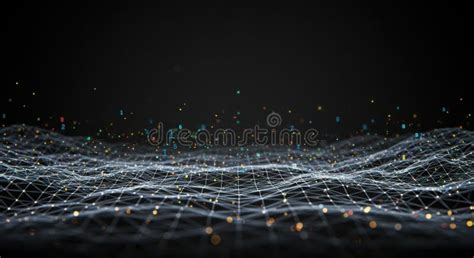 Digital Landscape Featuring A Network Of Interconnected White Lines Forming A Grid Pattern Stock