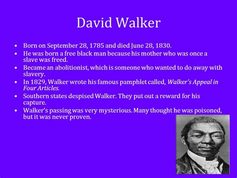 Abolitionist David Walker Quotes