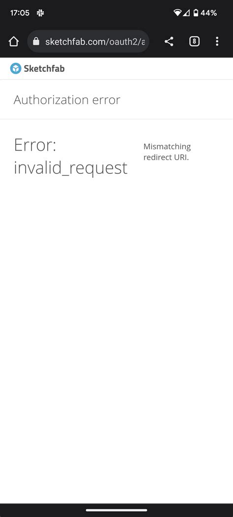 Sketchfab Sso Invalid Request Error · Issue 1287 · Wekit Ecsmirage Xr