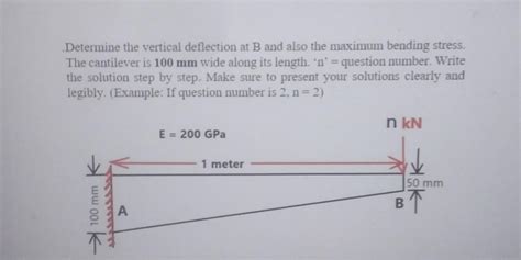Solved Determine The Vertical Deflection At B And Also The Chegg