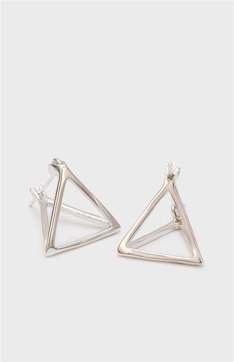 Glassworks London Silver Collapsing Triangle Earrings Artofit