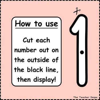 Number Counting Posters By The Teacher Inspo TPT