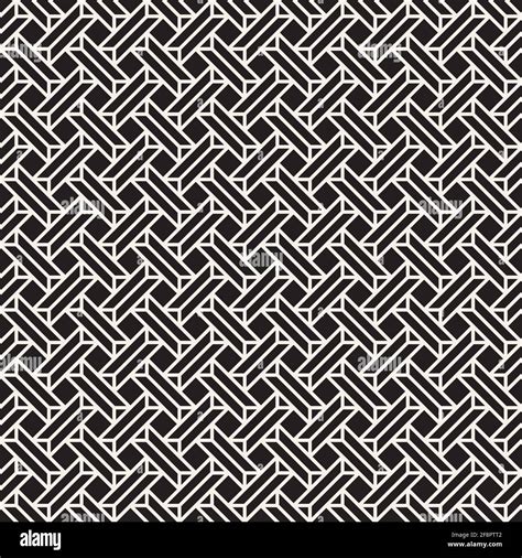 Vector Seamless Pattern Repeating Geometric Black And White Lines Abstract Lattice Background