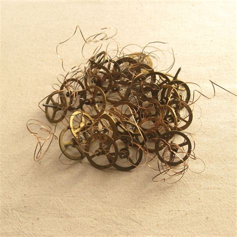 Vintage Brass Clock Cogs Steampunk Assemblage Parts Etsy