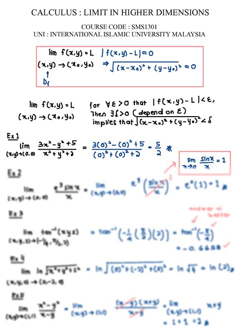 SOLUTION Calculus Limit Functions Studypool