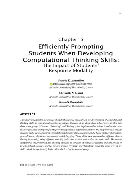 Efficiently Prompting Students Computatinal Thinking P1 2 Pdf