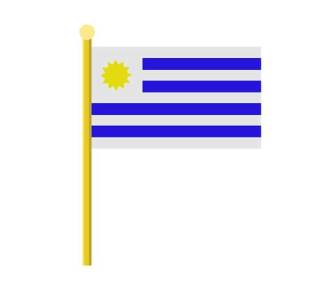 우루과이 국기 무료 벡터