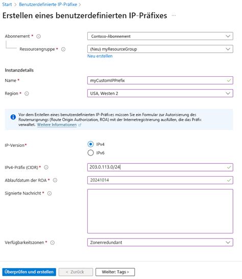 Erstellen Eines Benutzerdefinierten Ipv4 Adresspräfixes In Azure Azure Virtual Network