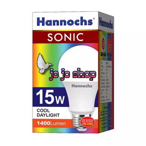 Jual Bohlam Lampu Led Hannochs Sonic 15 Watt Cahaya Putih Shopee Indonesia