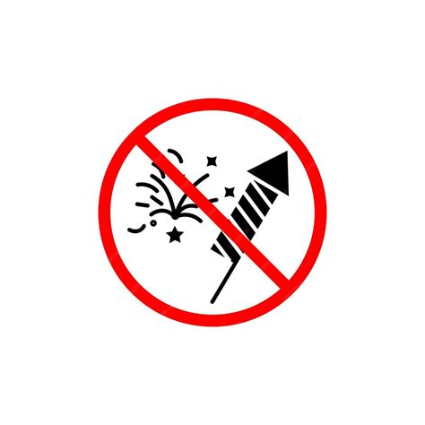 Premium Vector Ban On Fireworks Sign Fireworks Prohibited Firecracker