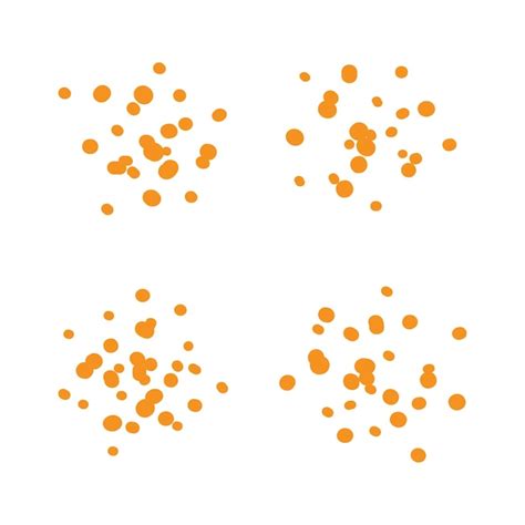 Points De Pulvérisation Orange Ou Points Dispersés Illustration Vectorielle Sur Fond Blanc