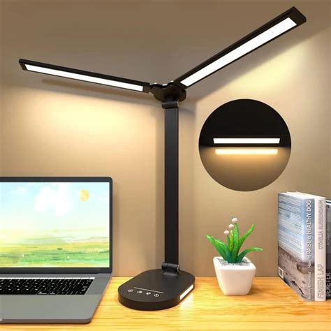 Led Desk Lamp Touch Dimmable Eye Caring Table Lamps Reading Light