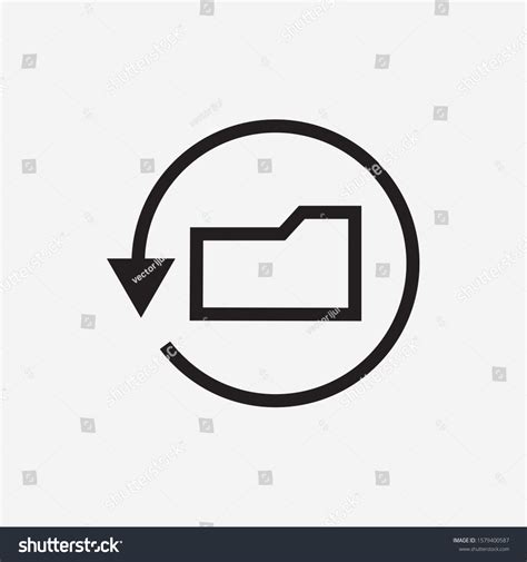 Backup Folder Icon Outline Style Vector Stock Vector Royalty Free 1579400587 Shutterstock