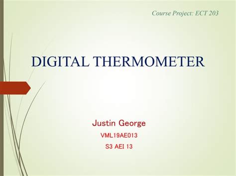 Digital Thermometer Arduino Based Abstract Details Pptx